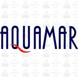 Aquamar Boat Logo Sticker | Marine-Grade Vinyl Lettering | The Graphics ...