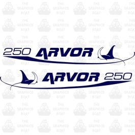 Arvor 250 Stickers - Pair | Reproduction Marine Vinyl Sticker | The ...